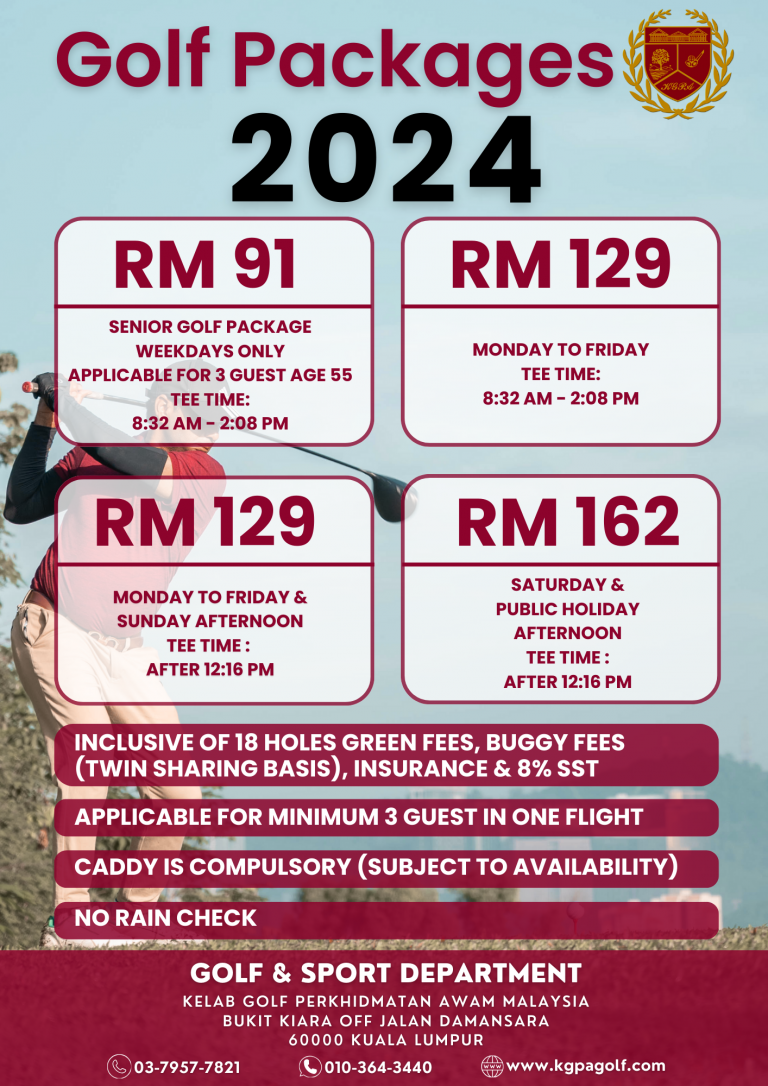 Golf Rates – Kelab Golf Perkhidmatan Awam Malaysia (KGPA)